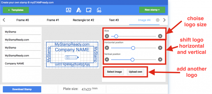How to create a rectangular stamp layout.