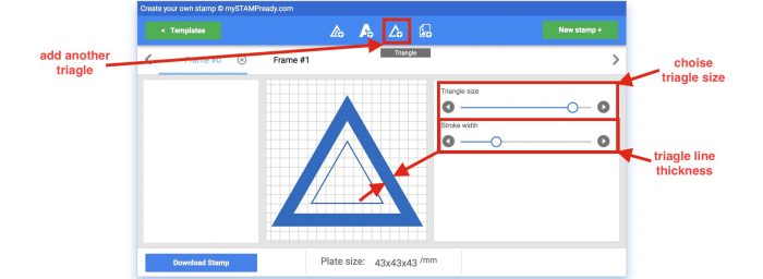 How to Create a Triangular Stamp Online with MyStampReady Stamp Maker