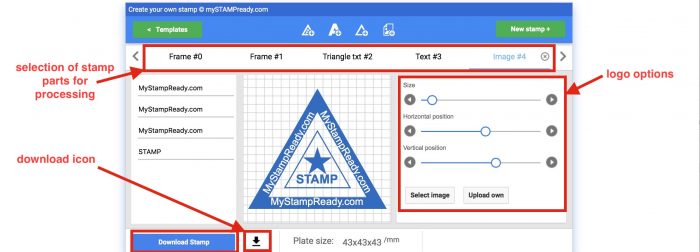 How to Create a Triangular Stamp Online with MyStampReady Stamp Maker